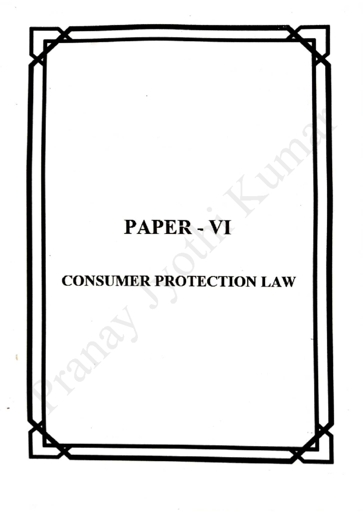 Consumer Protection Law: Key Concepts and Principles (JB Series) - Studocu