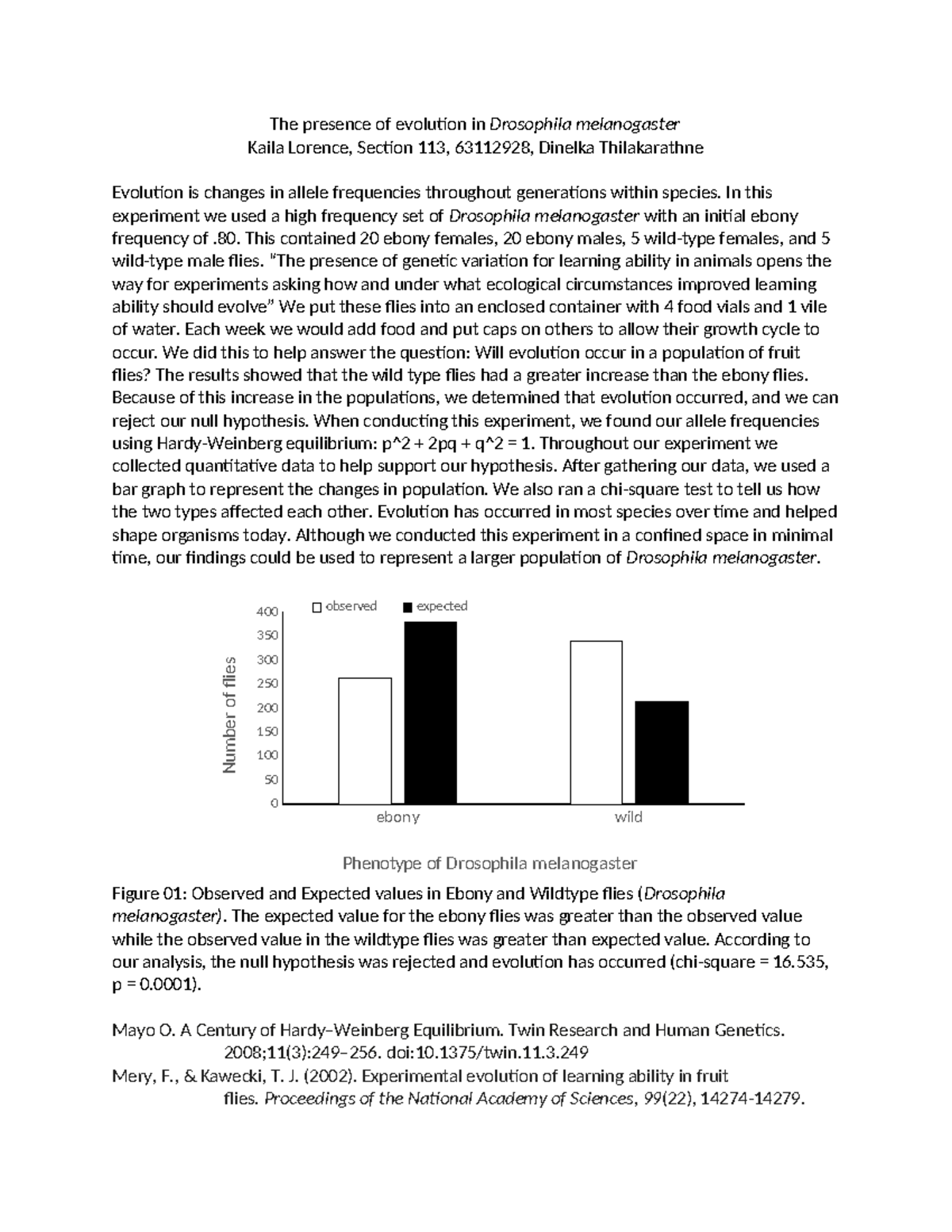 Evolution Abstract - assignment - The presence of evolution in ...