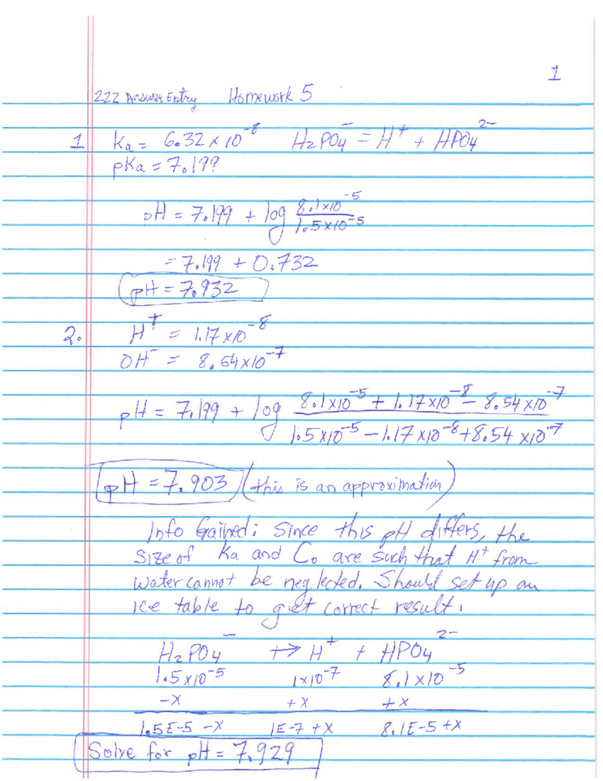 Homework 5 Key FA25: pH Calculations and Titration Analysis - Studocu