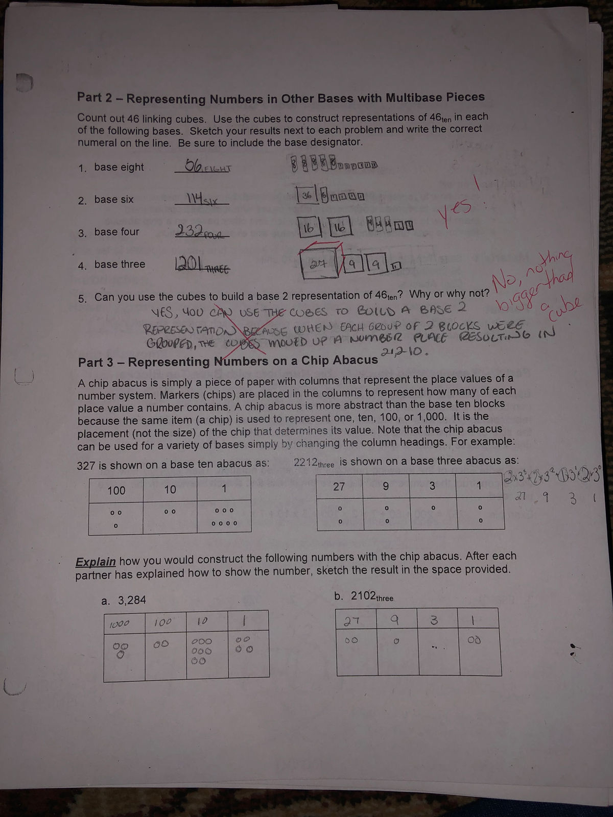 Number Systems and Operations Bases Lab - Part 2 Representing Numbers ...