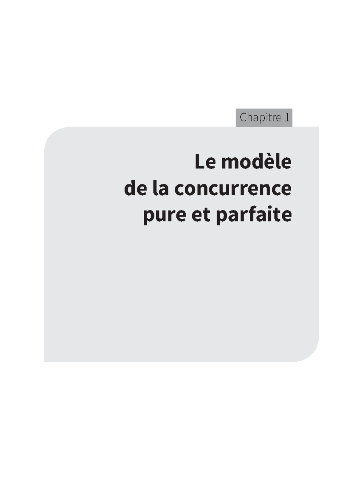 Chapitre 1 : Modèle de la Concurrence Pure et Parfaite - Révisions ...