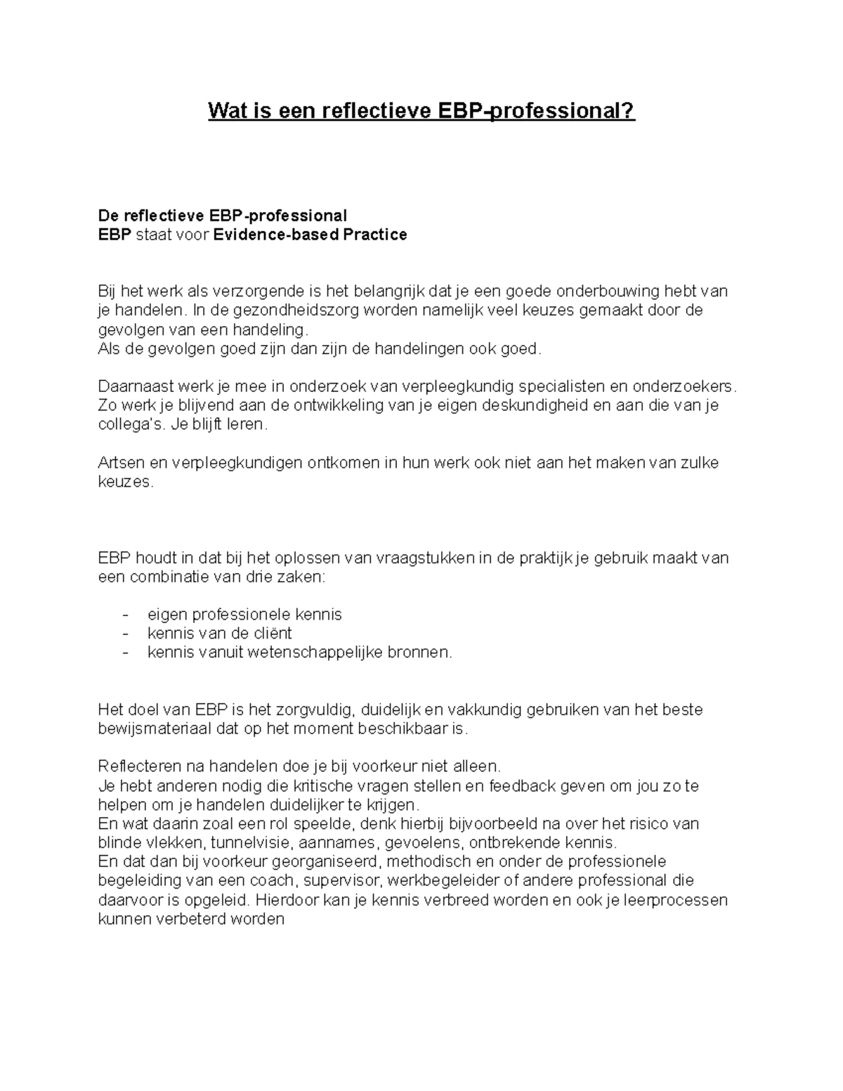 B1-K1-W2 V - Verkenning van gezondheidsbevordering en preventie Examen - Studeersnel