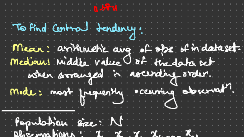 Statistics Concepts: Mean, Median, Mode & Probability (Course Code ...