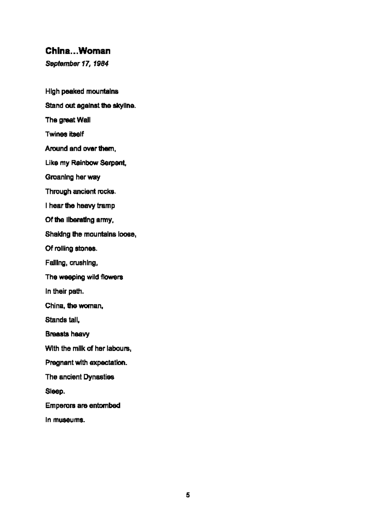 Oodgeroo Noonuccal: Poem Analysis and Reflections - Studocu