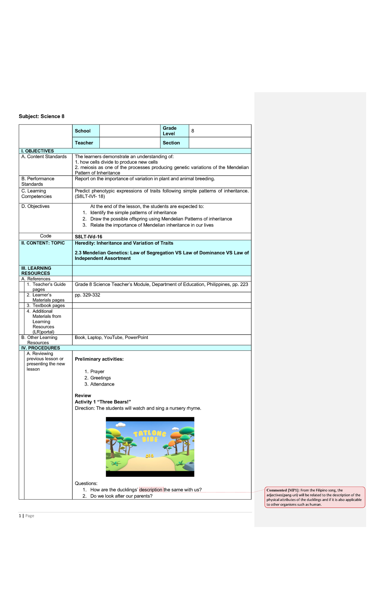 Mendelian Genetics: Understanding Inheritance Patterns - Science 8 DLP ...