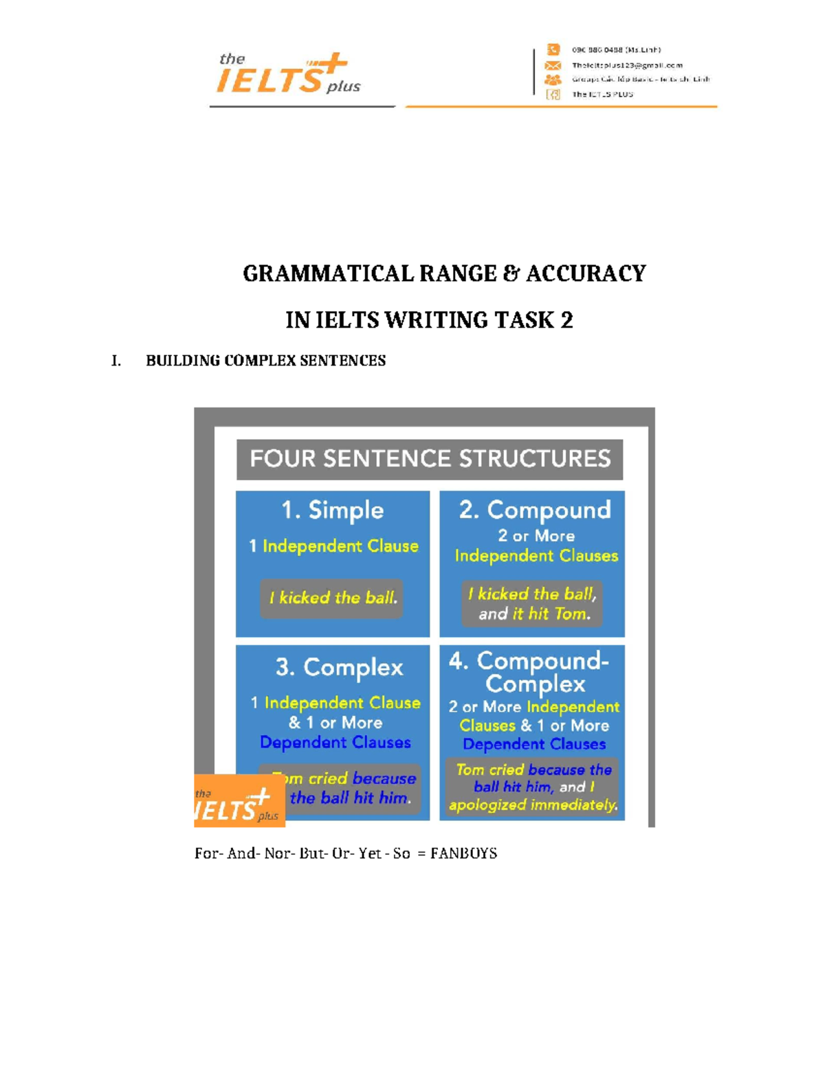 IELTS Writing Task 2: Building Complex Sentences and Grammar Techniques ...