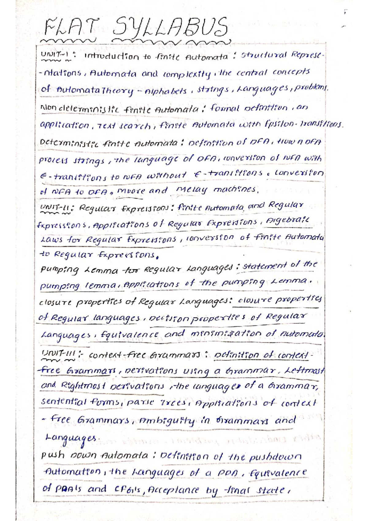 Flat Syllabus Introduction To Finite Automata And Complexity Concepts