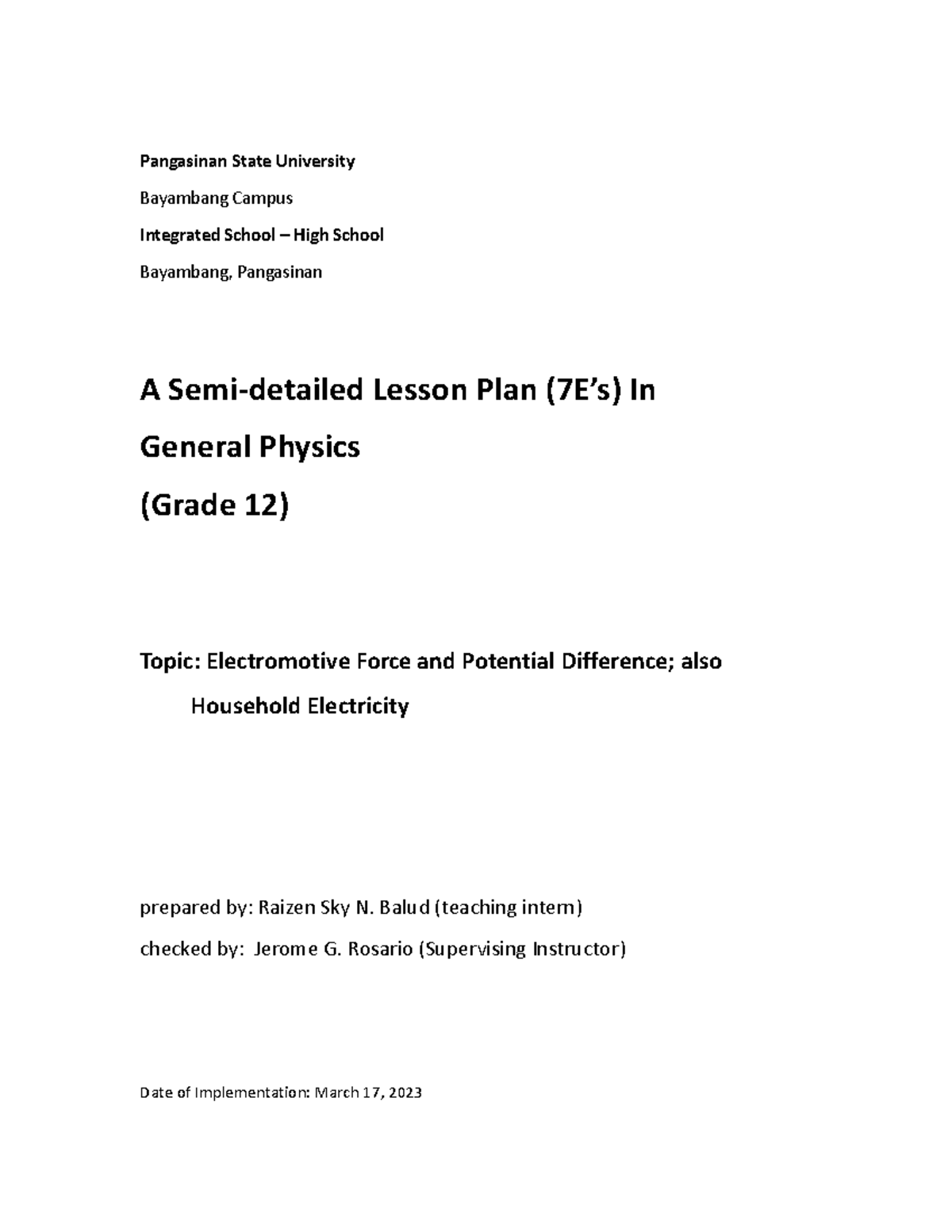 Semi Detailed lesson plan in G12 - Pangasinan State University ...