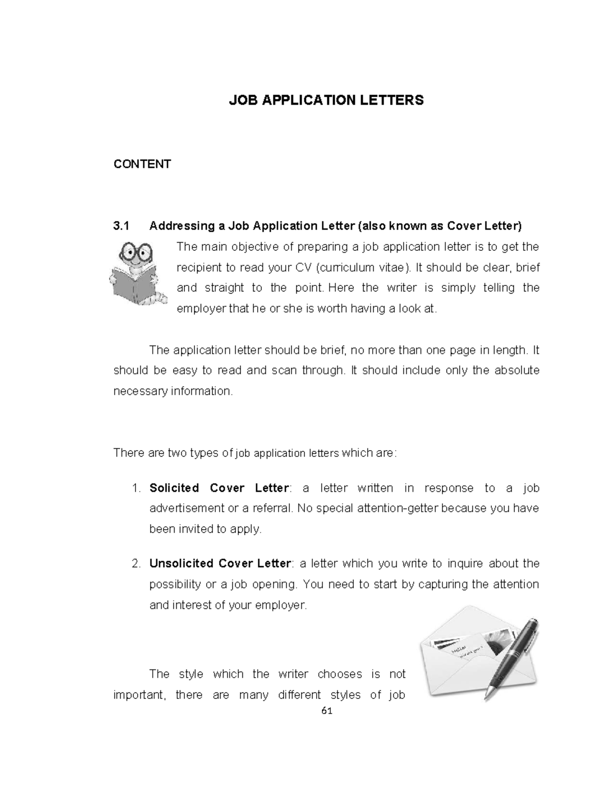 JOB APPLICATION LETTERS: CONTENT & STRUCTURE MODULE 2 - Studocu
