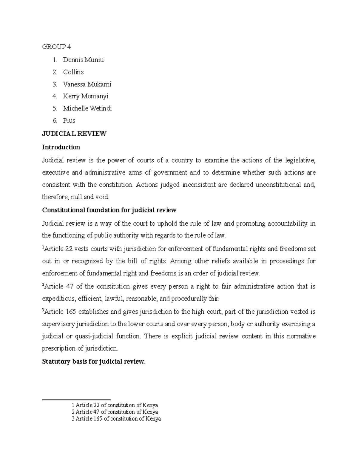 Group 4 Judicial Review Overview - Mandatory to Have - Studocu