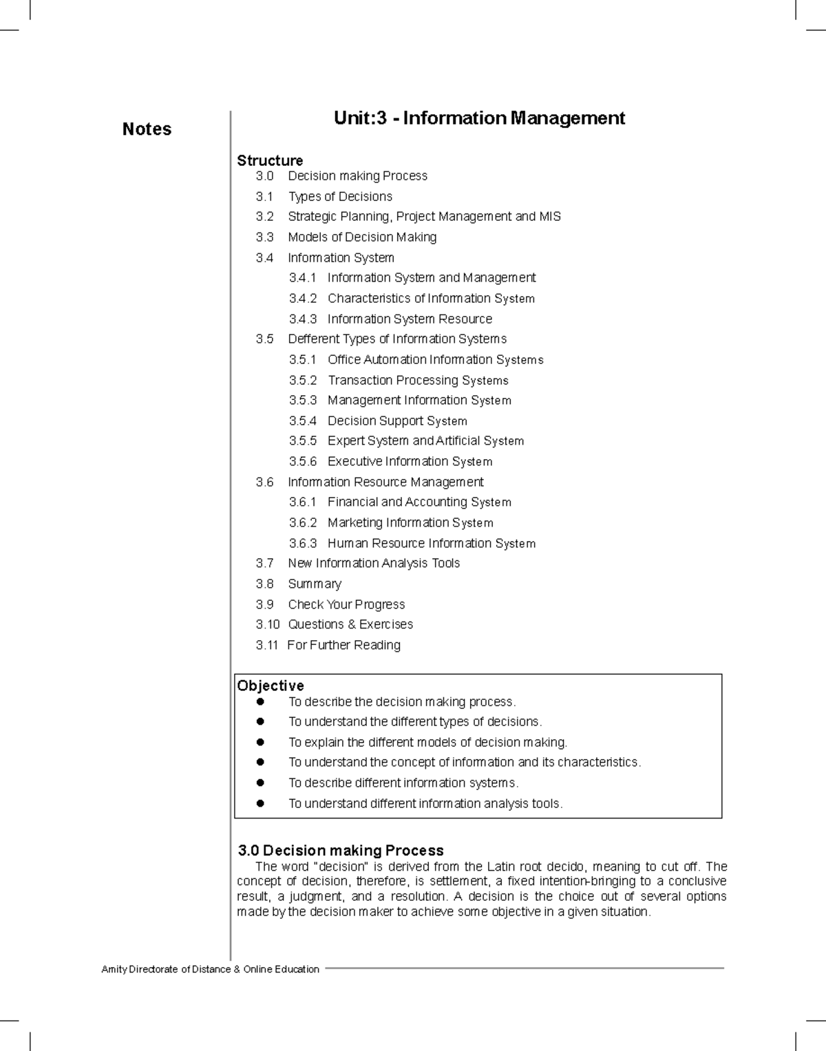 Module - Some Assignments - Notes Structure Unit:3 - Information ...