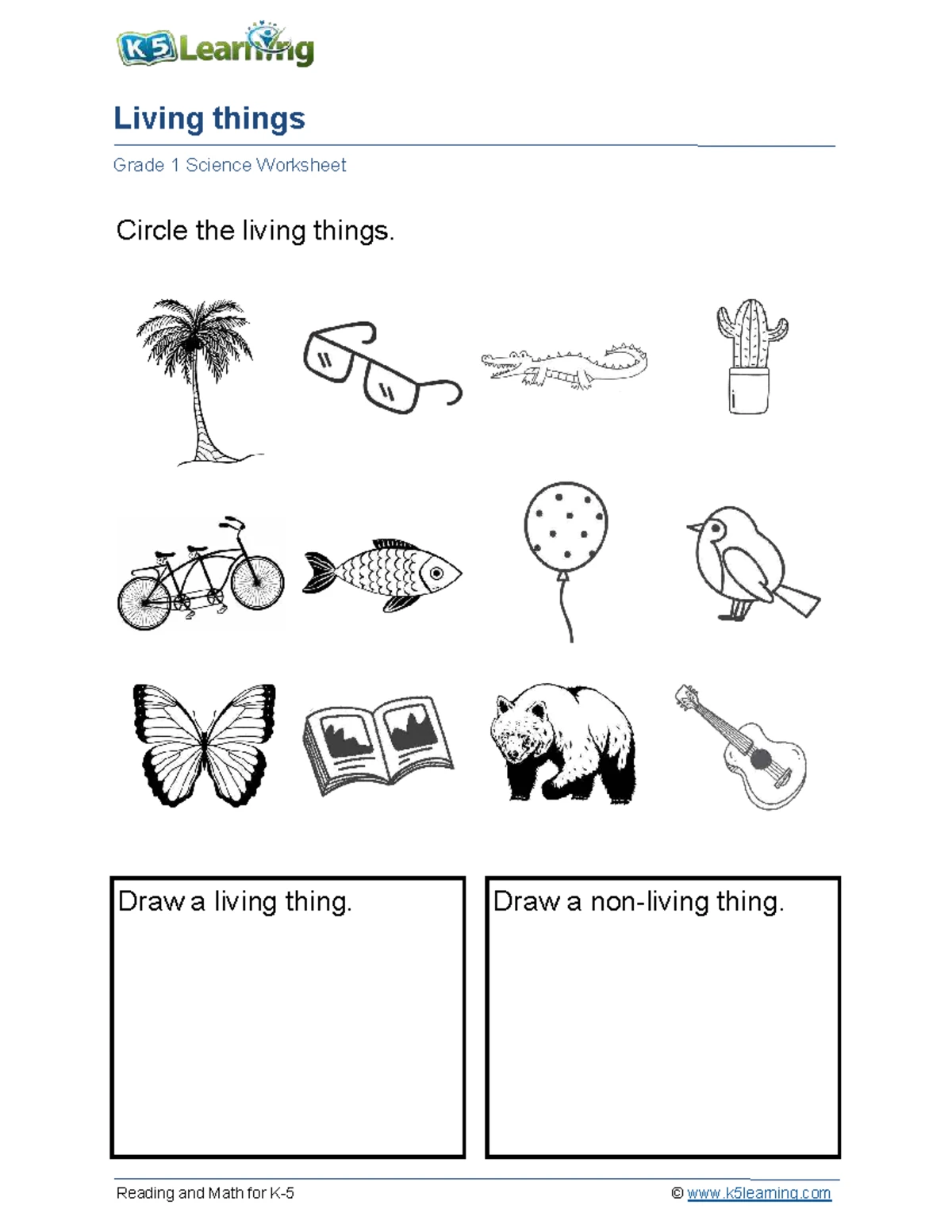 Grade 1 living things b - science worksheets - Science Reviewer ...