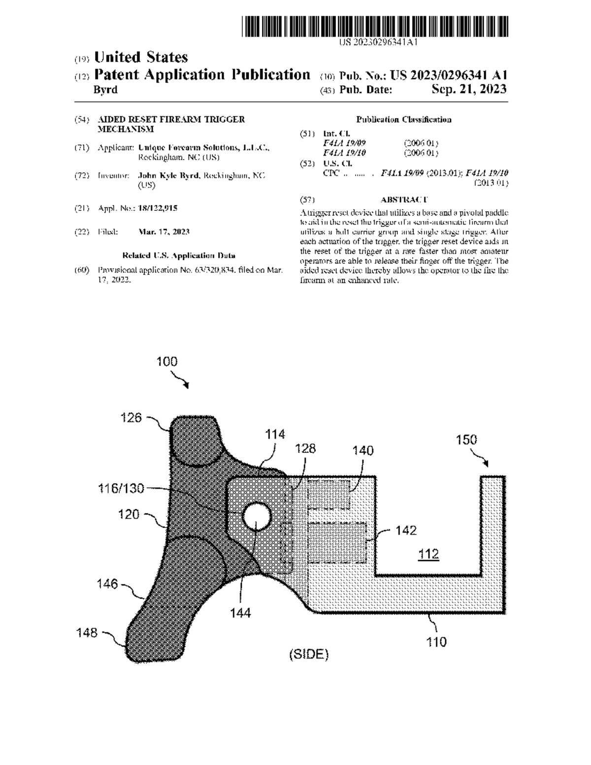 AIDED RESET TRIGGER MECHANISM - US 20230296341A1 - Studocu