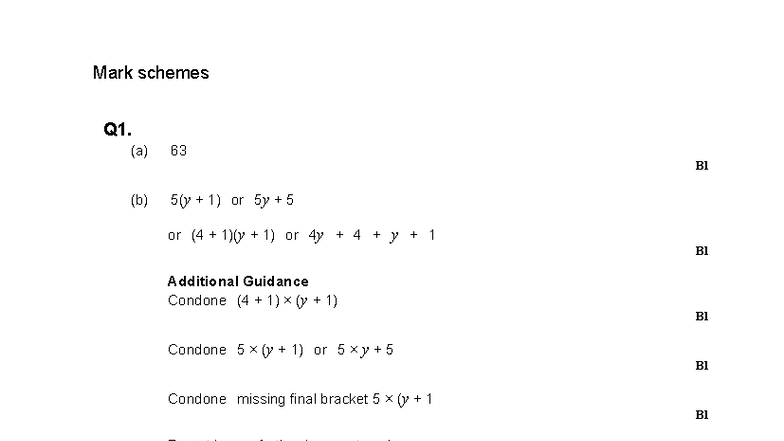 AQA GCSE Maths Basic Number, Factors and Multiples (H) Mark Schemes ...