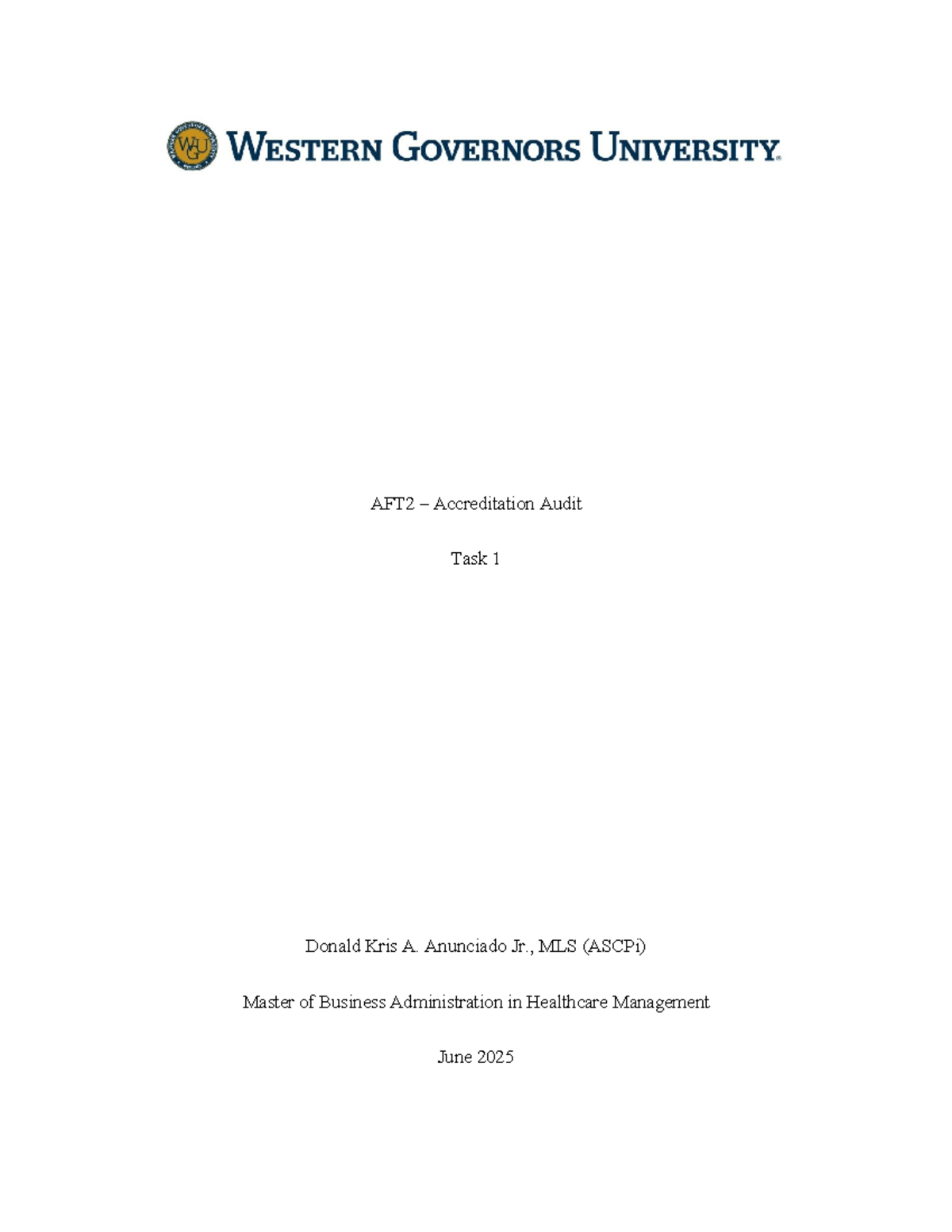 AFT2 - Accreditation Audit on Medication Management Compliance - Studocu