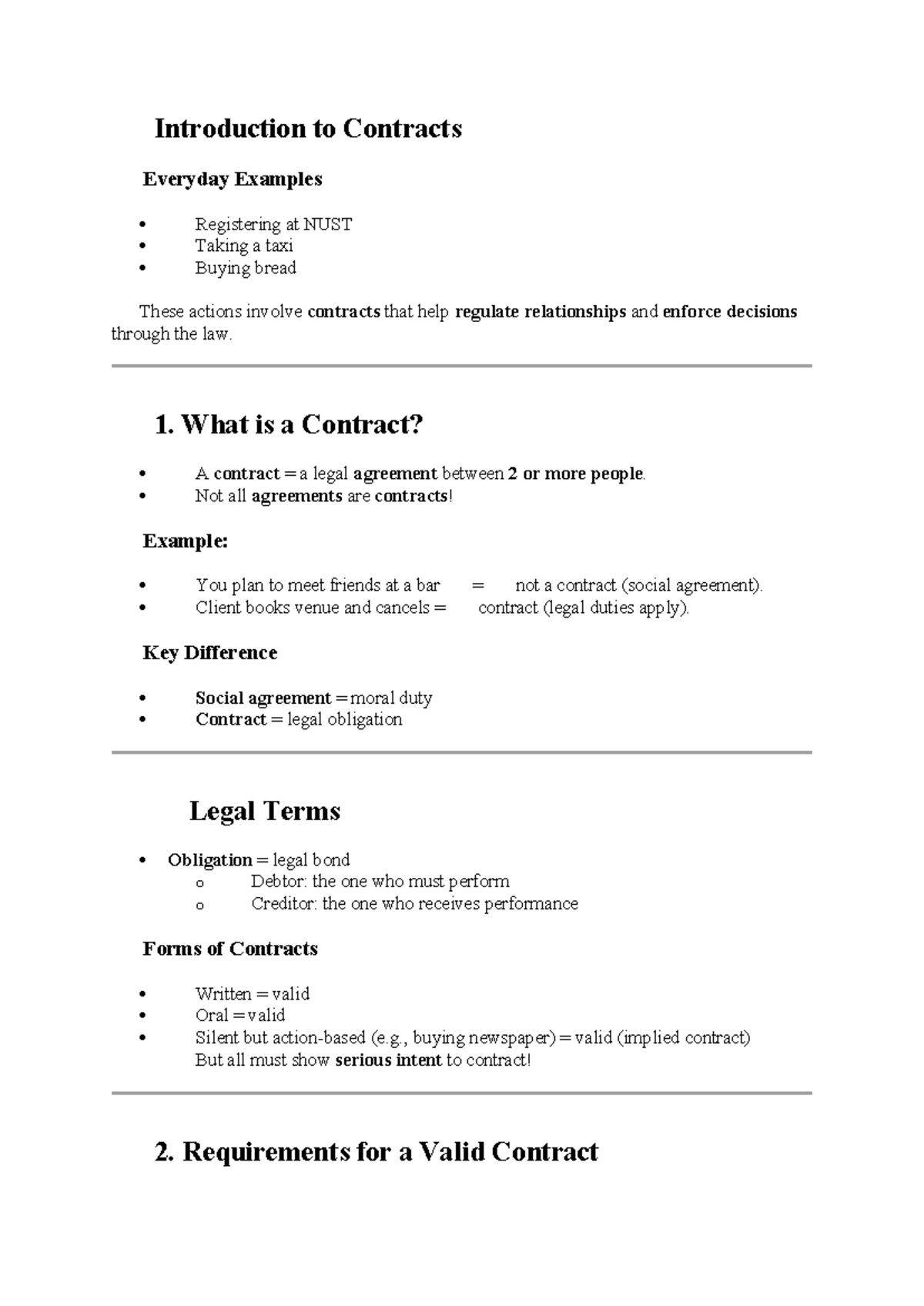 📘 ITL511S: Introduction to Contracts - Key Concepts and Examples - Studocu
