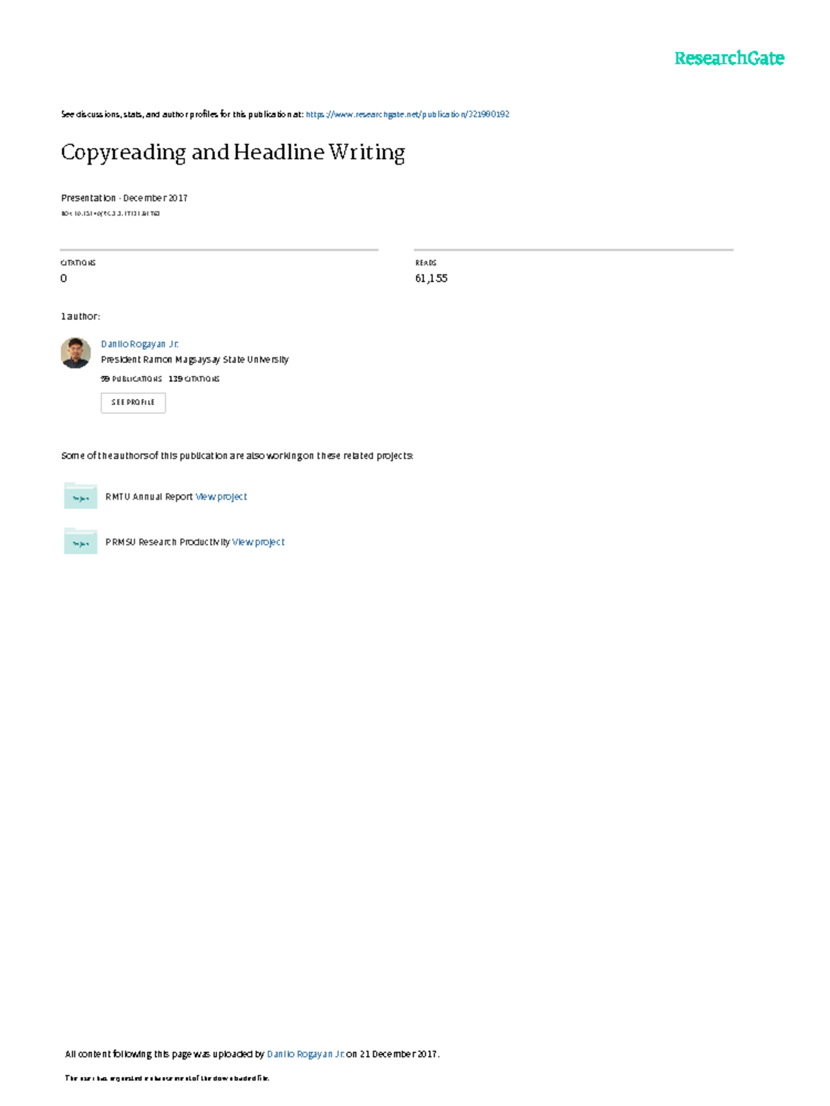 Copyreading and Headline Writing Presentation (EDUC 101) - Studocu