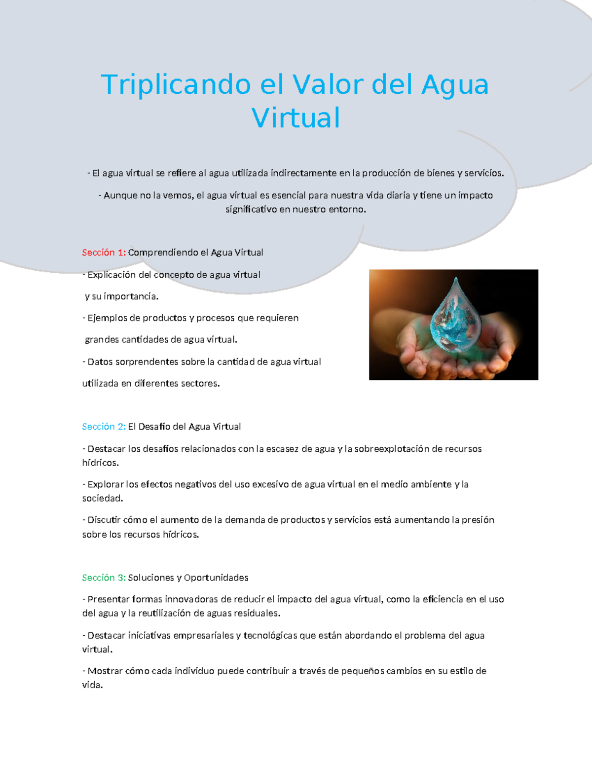 Folleto agua virtual - Triplicando el Valor del Agua Virtual - El agua ...