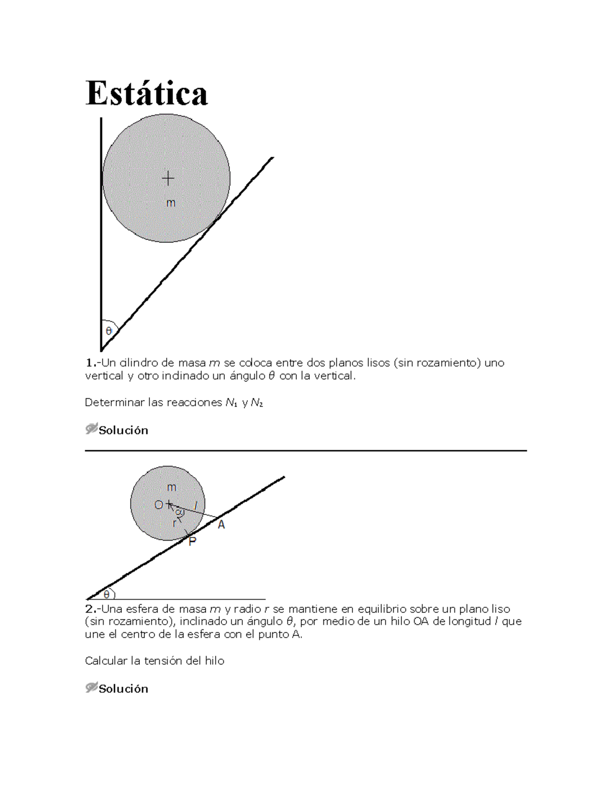 Estática Física - Ejercicios Resueltos y Soluciones Detalladas - Studocu