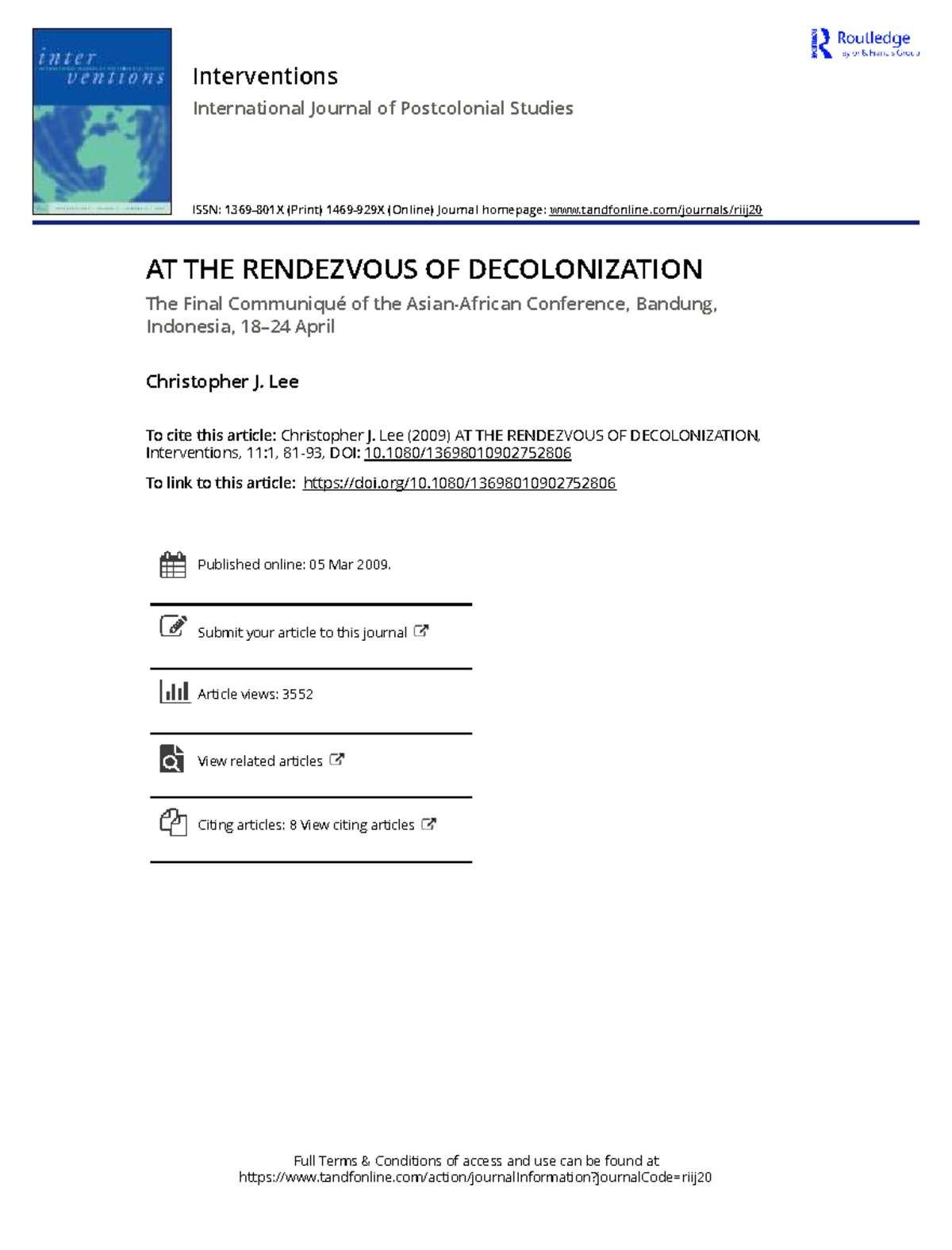 Final Exam Insights on the 1955 Bandung Conference & Decolonization ...