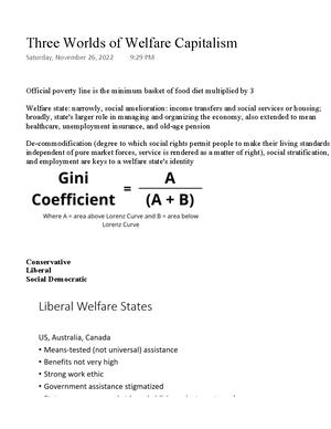 Origins of the Welfare State - Welfare states were developed as a means ...