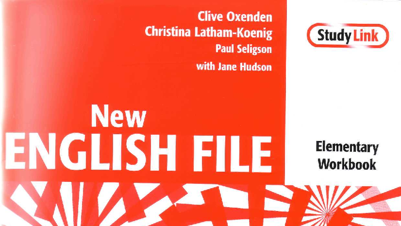 Oxford's New English File Elementary Workbook: Unit Summaries and ...