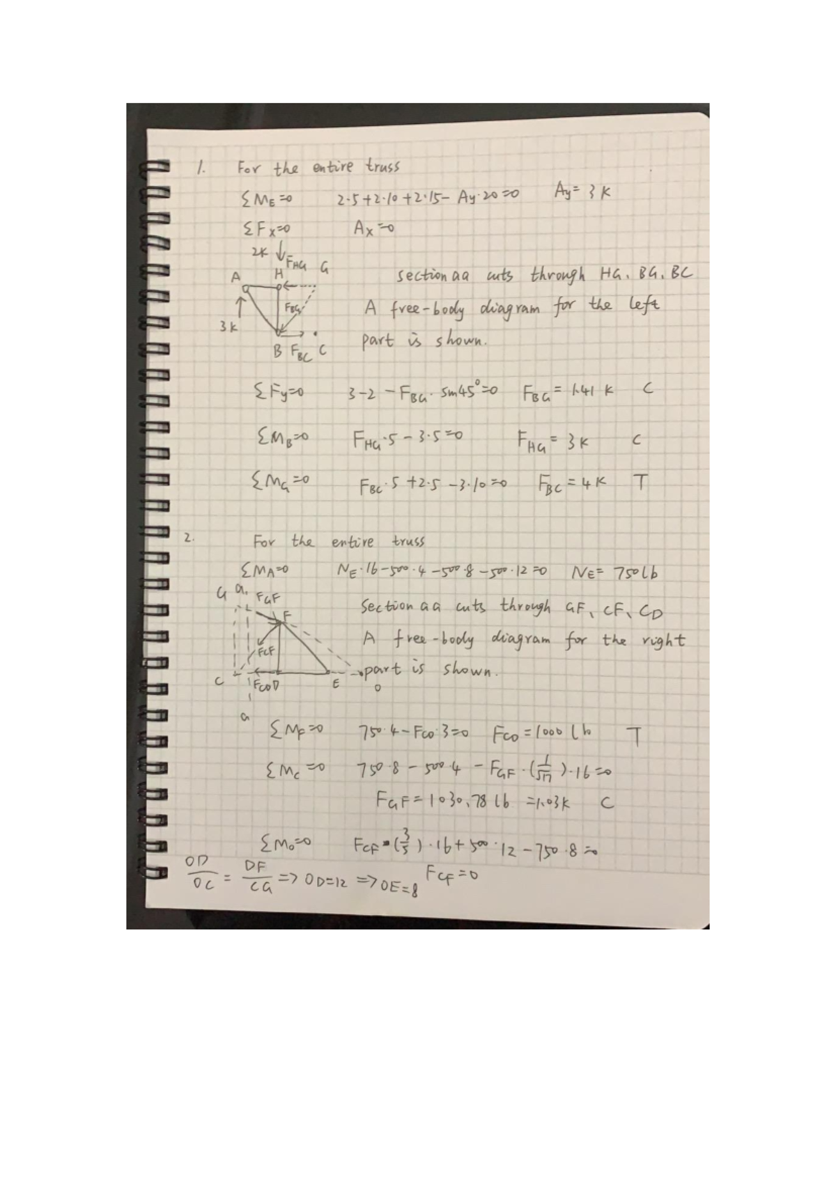 Solution to Assignment 15: Truss Analysis and Diagrams - Studocu