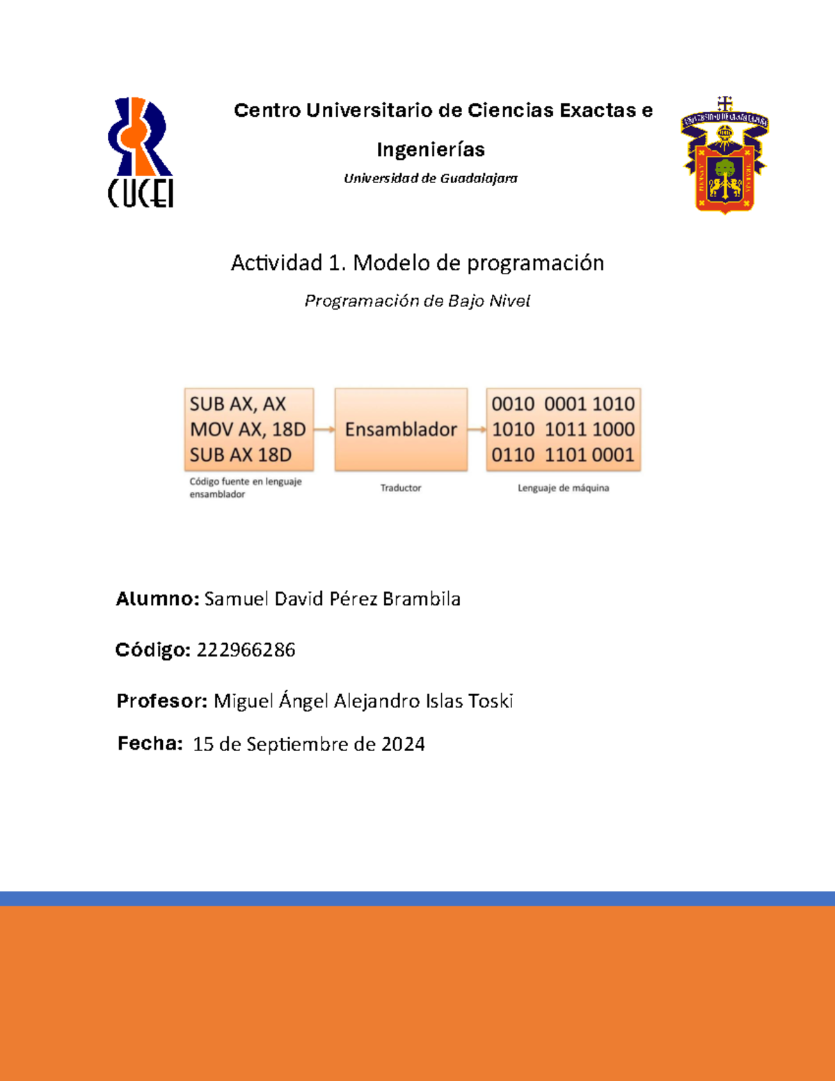 Actividad 1 Modelo de programación Samuel Brambila - Centro ...