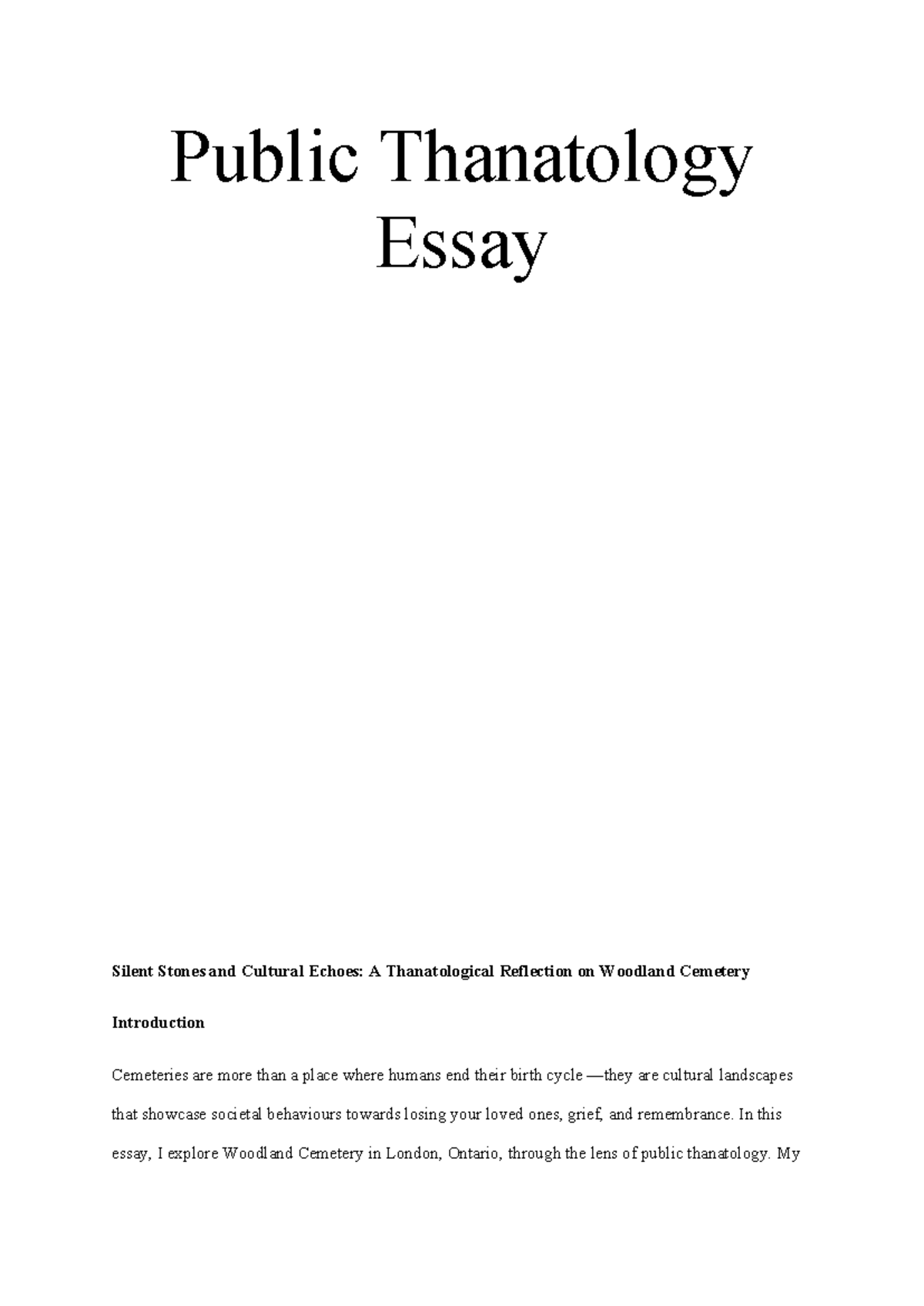 Public Thanatology Essay: Silent Stones & Cultural Echoes on Woodland ...