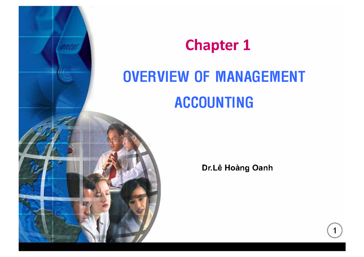 Chapter 1: Overview of Management Accounting (Course Code: MA101) - Studocu