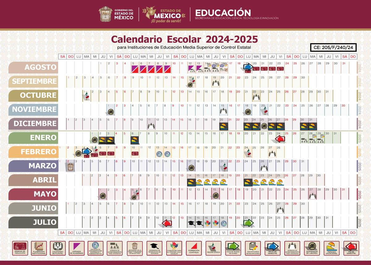 Calendario Escolar 2024-2025 MS para Educación Media Superior - Studocu
