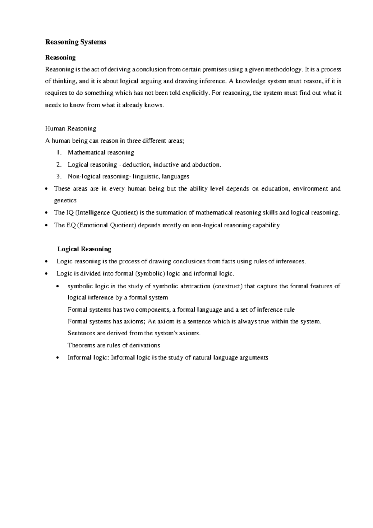 Reasoning Systems - Artificial intelligence - Reasoning Systems ...