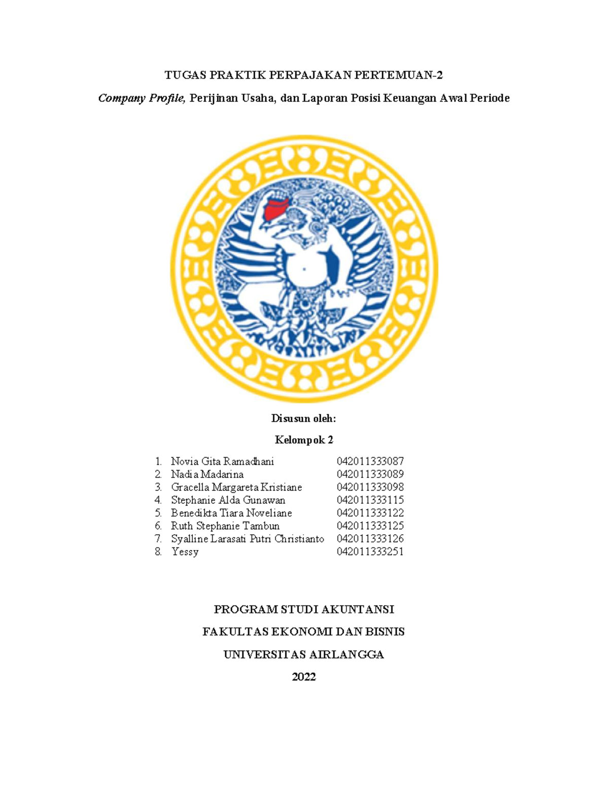 Tugas Pertemuan 2 Praktik Perpajakan Kelompok 2 - PT Intermedia - Studocu