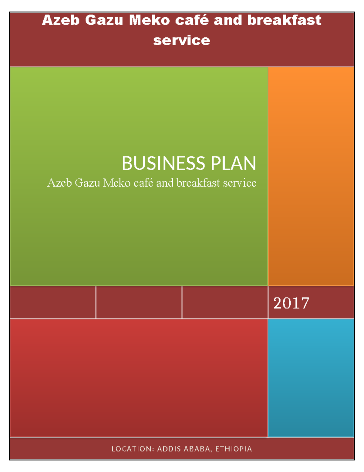 AZEB GAZU Meko Café Final Business Plan (2017) - Comprehensive Strategy ...