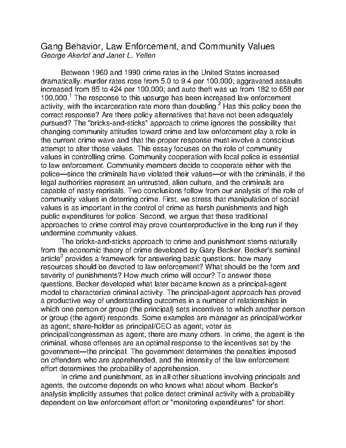CG7 - notes - Gang Behavior, Law Enforcement, and Community Values ...