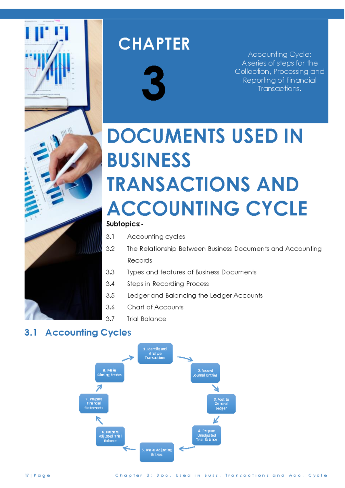 CHAPTER 3: Documents in Business Transactions & Accounting Cycle - Studocu