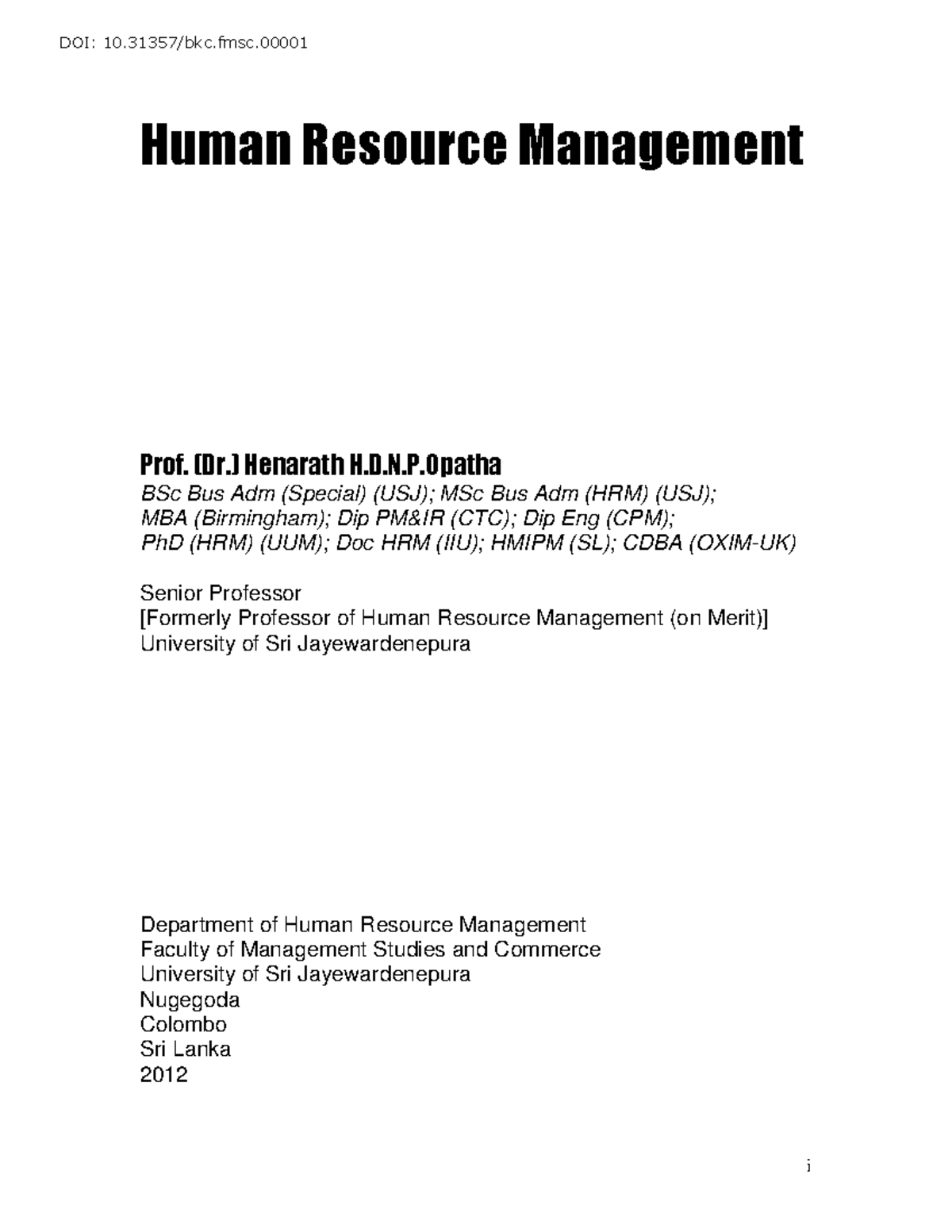 Human Resource Management Overview - HRM 101 Lecture Notes - Studocu