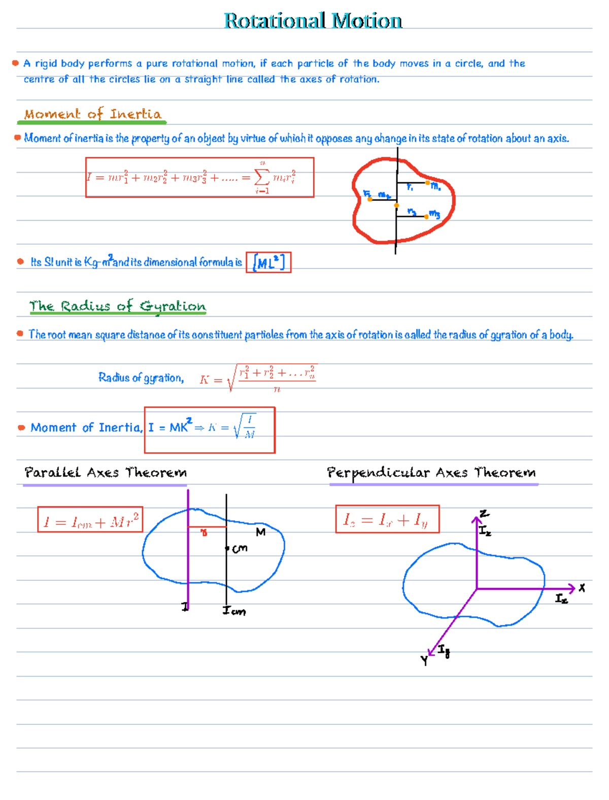 Rotational Motion Overview - Key Concepts & Formulas ME 101 - Studocu