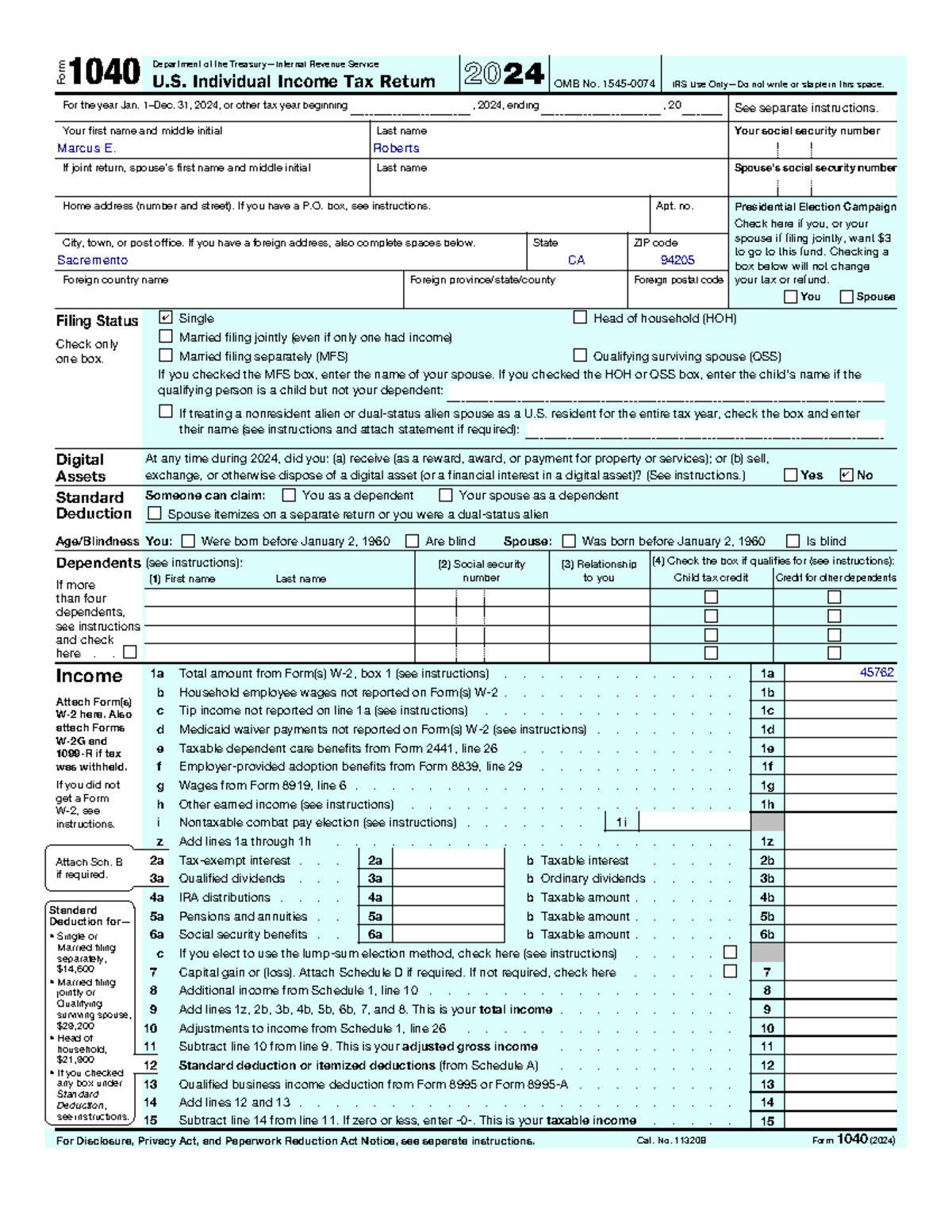 Form 1040 U.S. Individual Income Tax Return 2024 Instructions - Studocu
