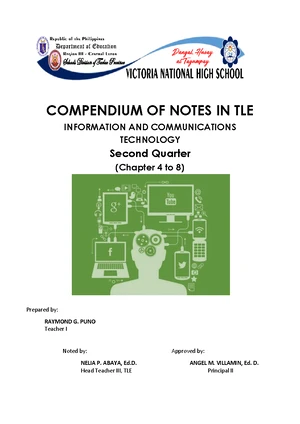 4th Quarter TLE ICT 7 - ICT module for grade 7 - COMPENDIUM OF NOTES IN ...