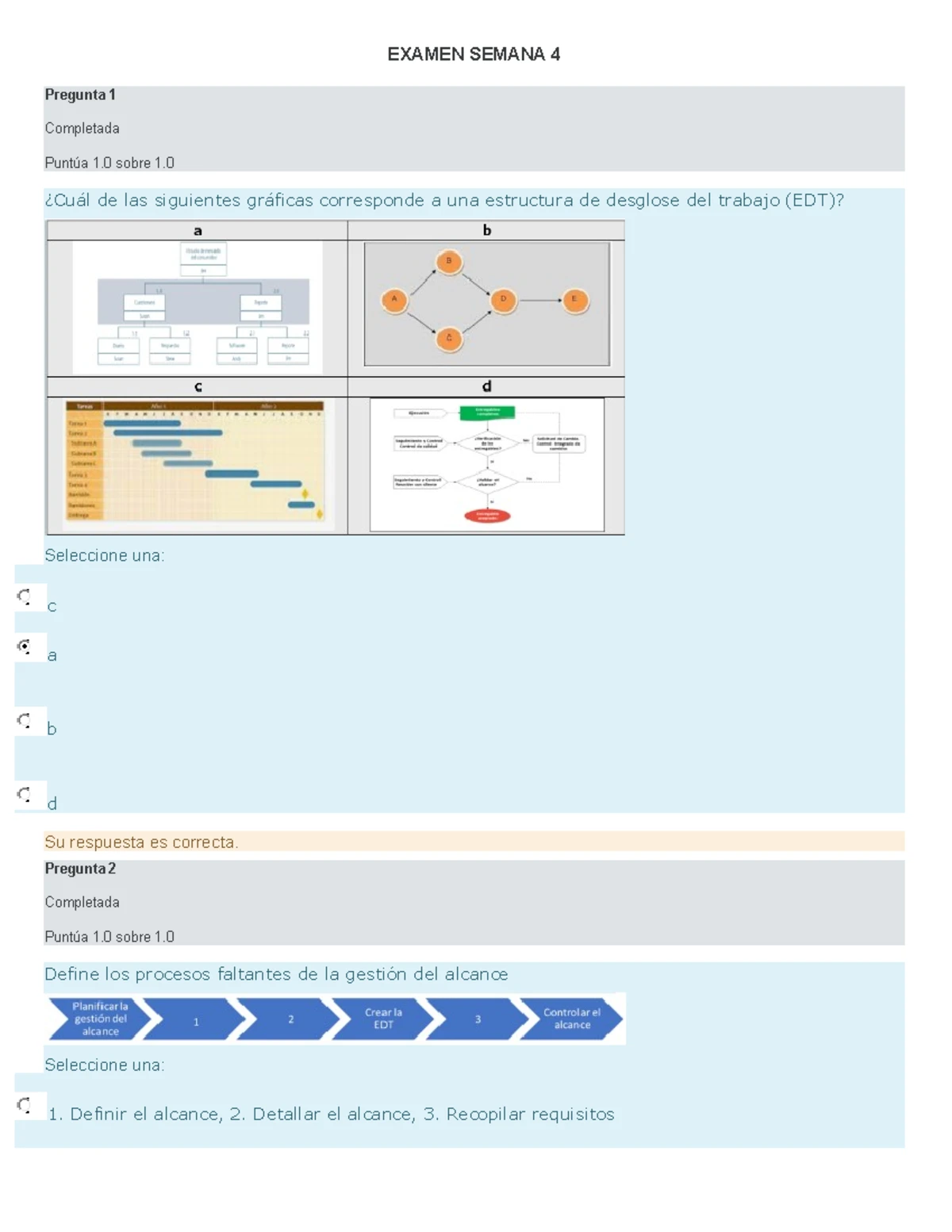 Modalidad de Exámenes Semana 4: Factor Humano en Proyectos - Studocu