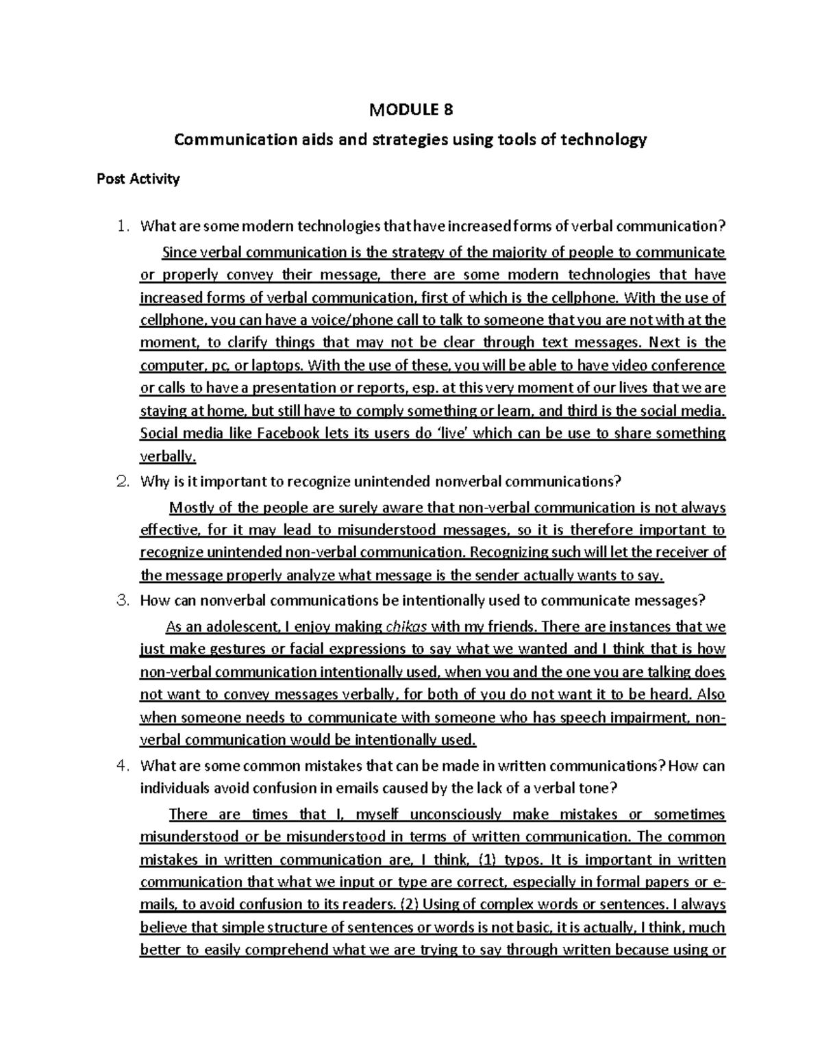 I am sharing ' Module 8' with you - Purposive Communication - TIP - Studocu