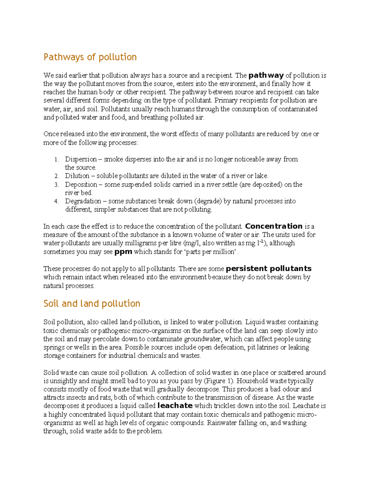 Pollution Pathways: Understanding Sources and Effects (Project 4) - Studocu