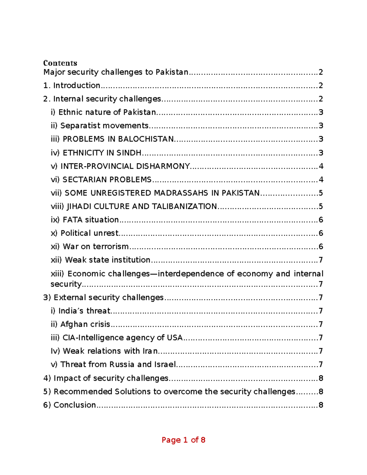 Security Challenges Faced by Pakistan: Internal and External Issues ...