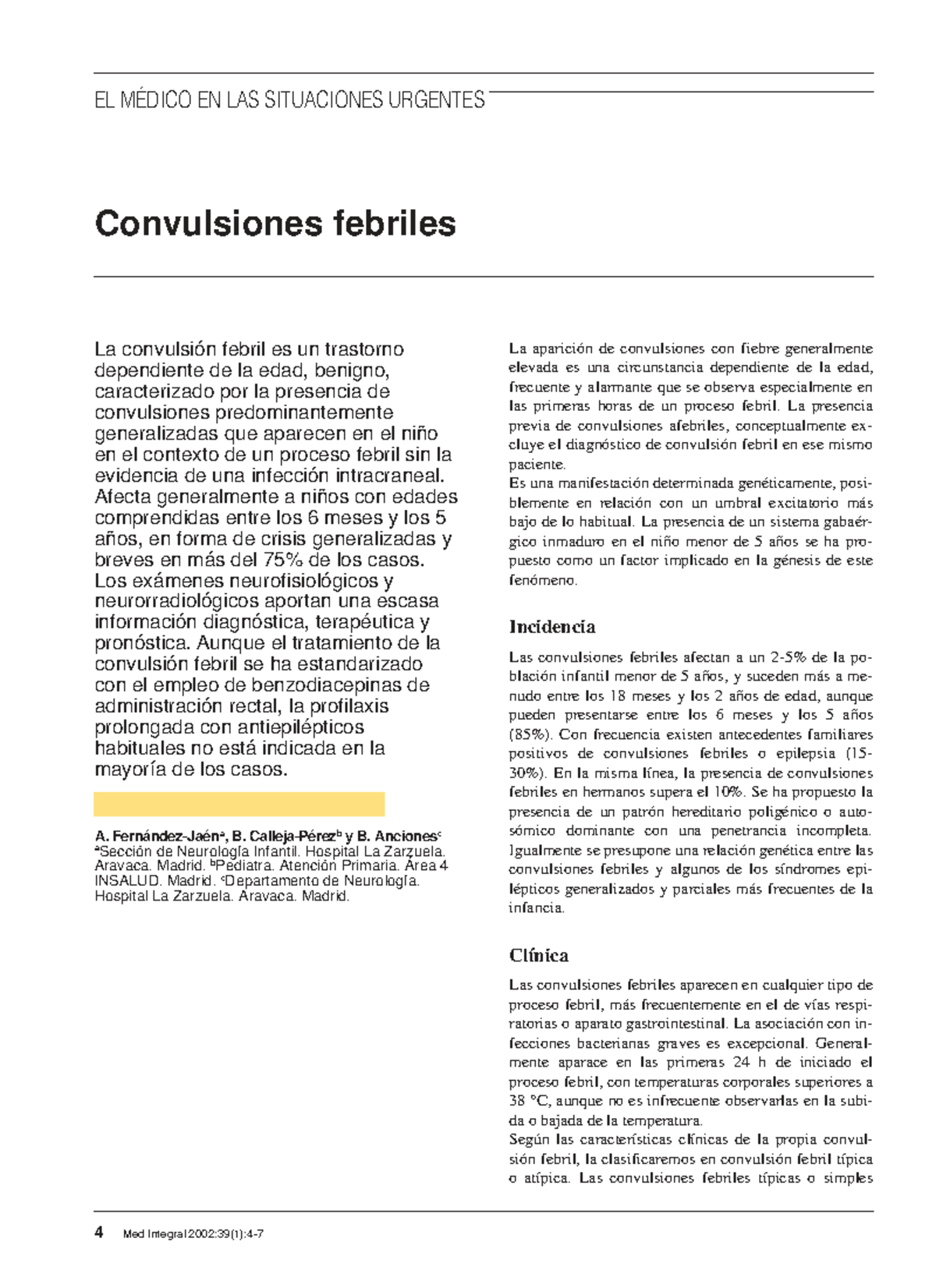 Convulsiones Febriles en Niños: Diagnóstico y Tratamiento (13025478 ...