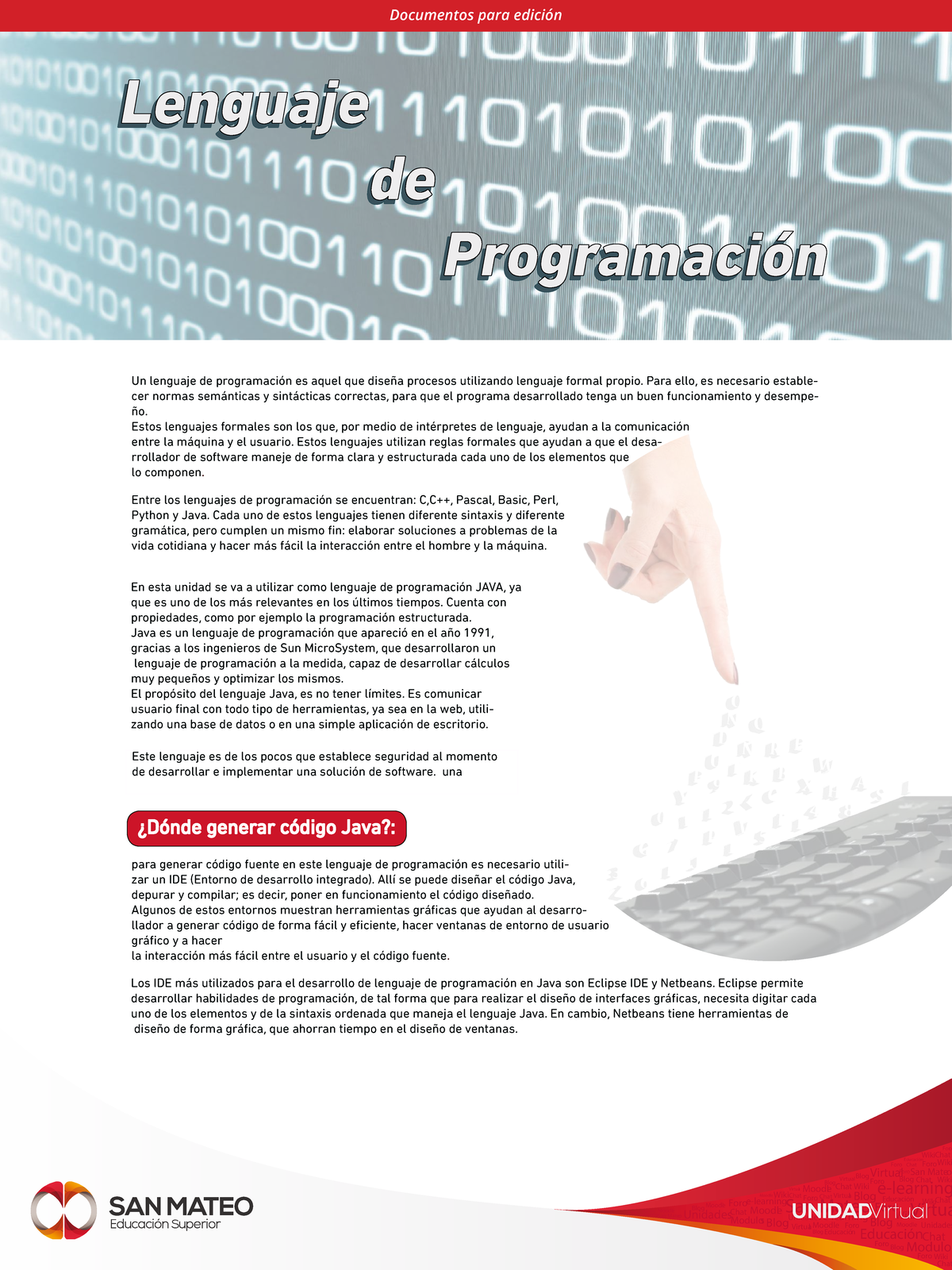 UV GR DOE LDP U04 133 V01 - Introducción a Java y sus IDEs - Studocu