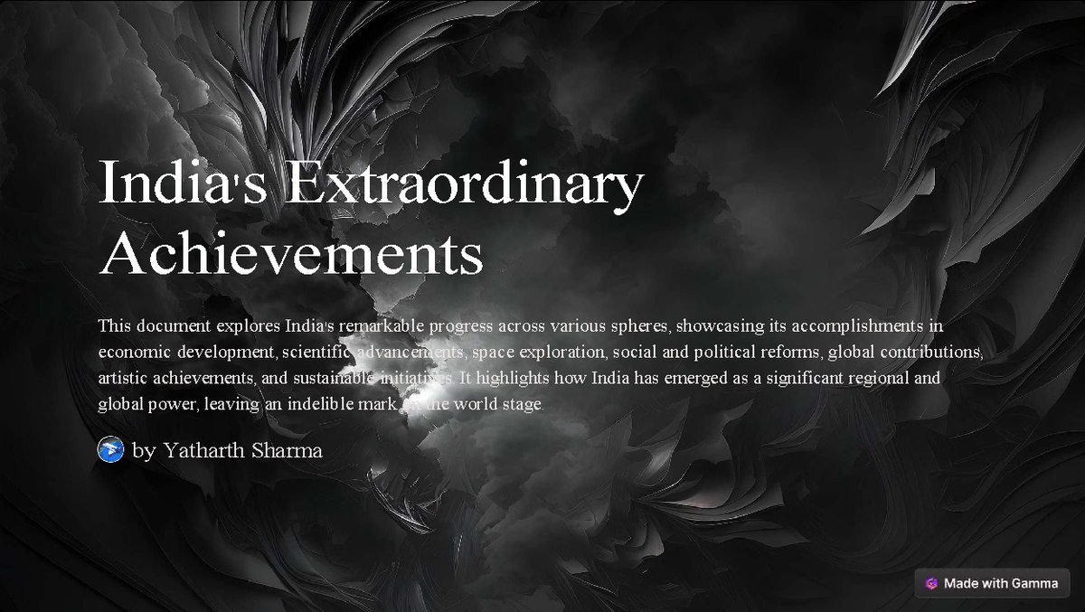 India's Extraordinary Achievements: Economic Growth & Global Impact ...