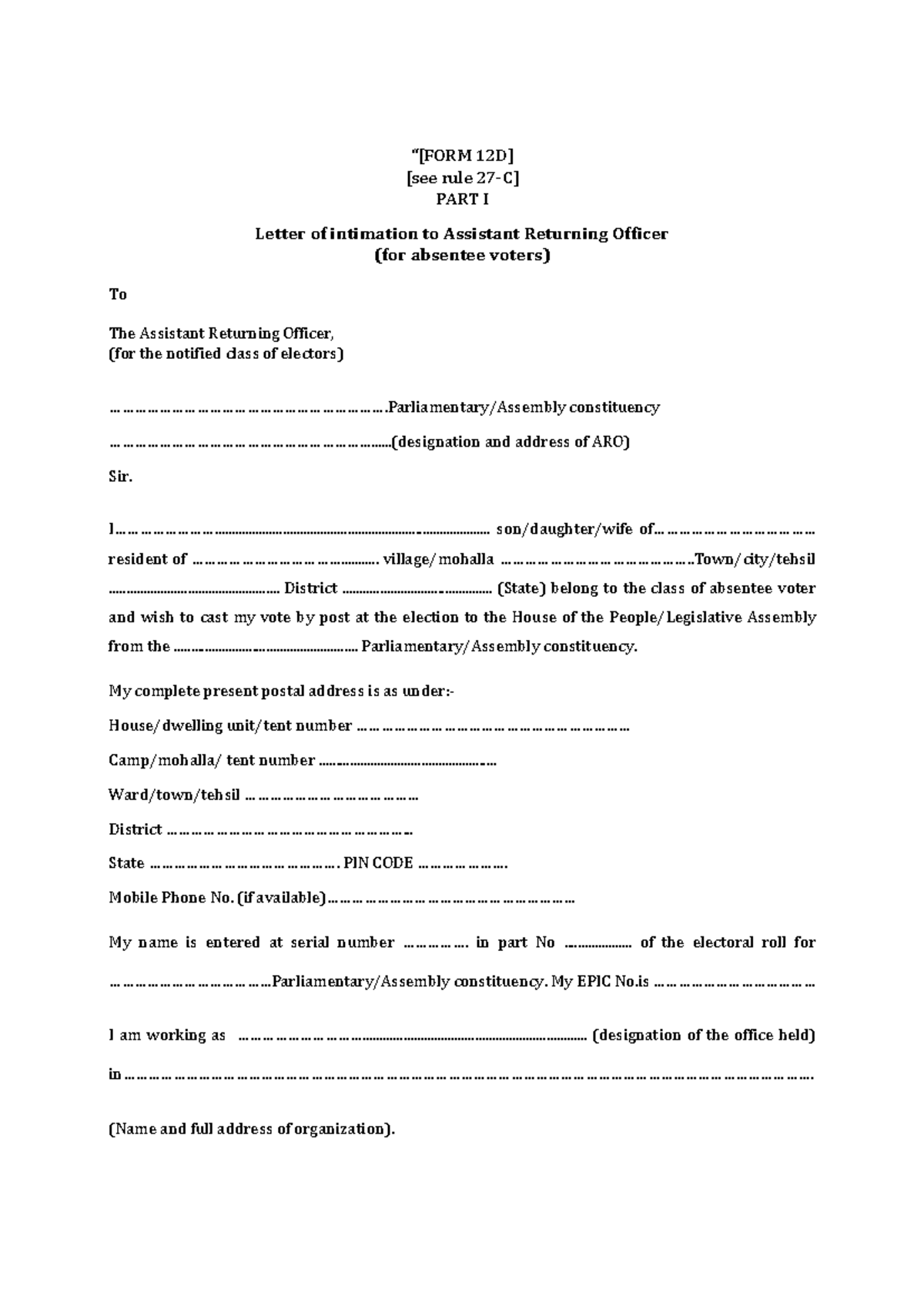 2023032755 - Form 12D for Absentee Voters: Voting by Post Instructions ...