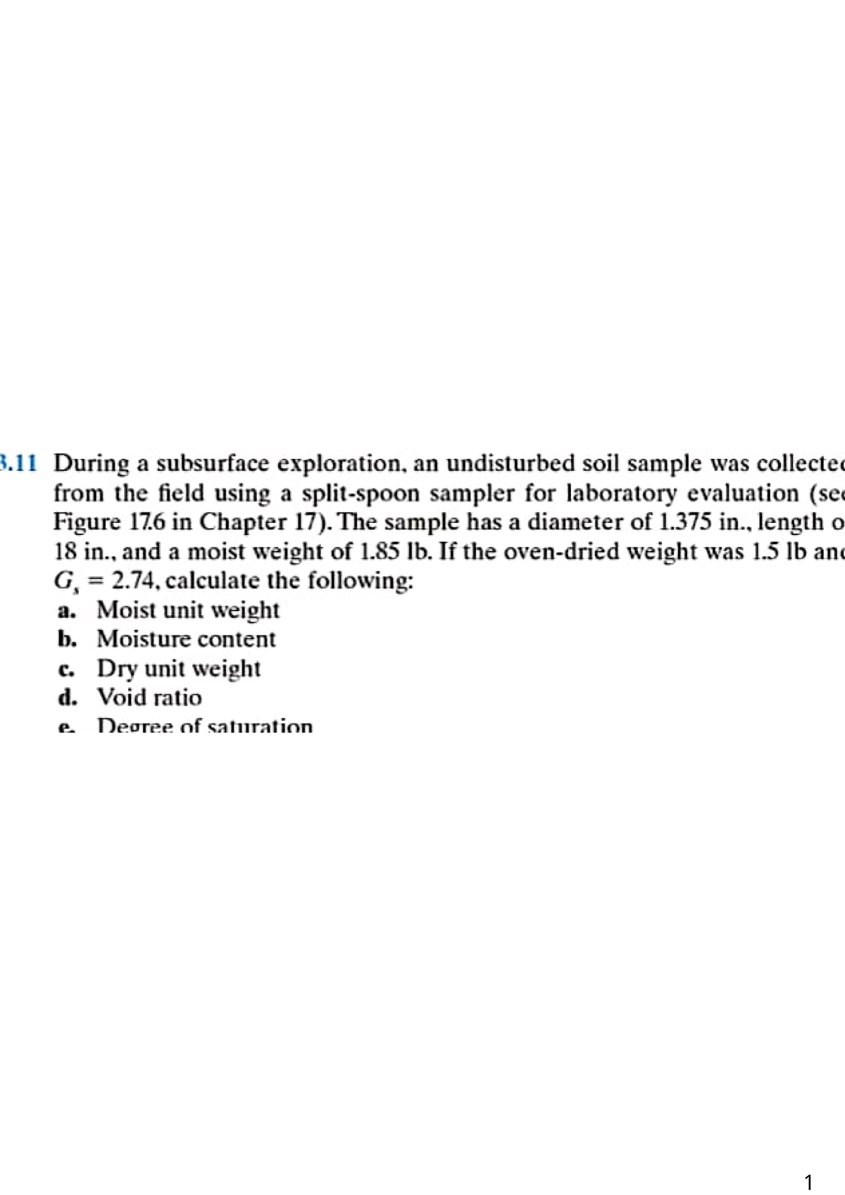 Soil Mech. Sample Problem: Subsurface Exploration Calculations - Studocu