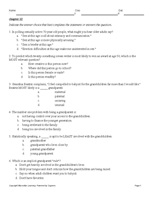 Chapter 11 - study guide - : s: e: chapter 11 Indicate the answer ...
